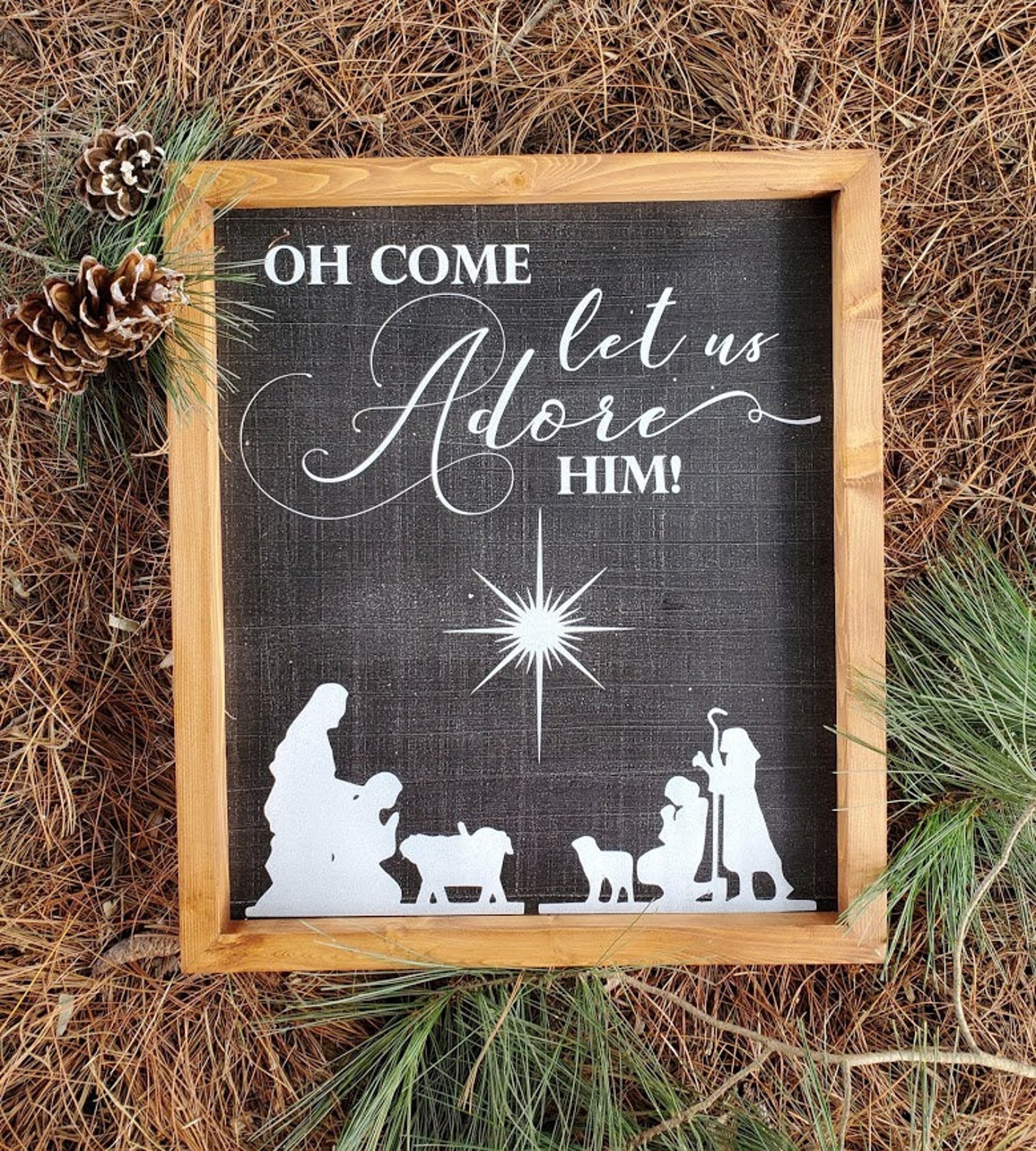 Oh Come Let Us Adore Him Svg,christmas Sign Svgs,christmas Svg File ...
