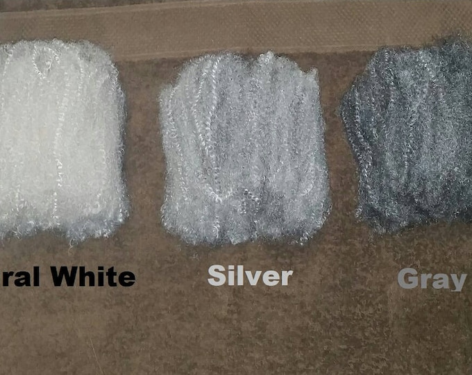 6 Choose Gray, White, Silver or Black Afro Puff Bulk Human Hair - Etsy