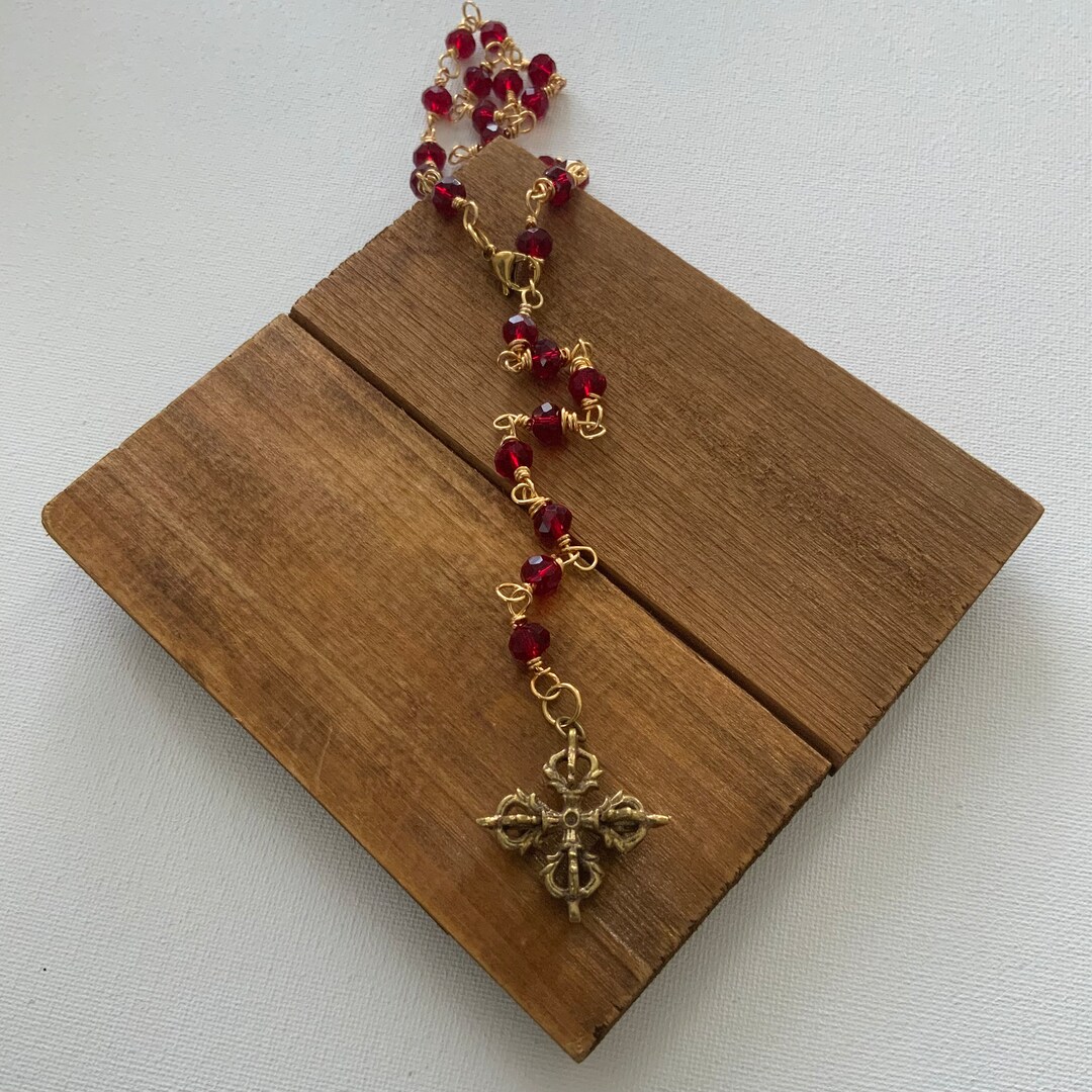 Ruby Rose Rosary | Medium Length - Etsy