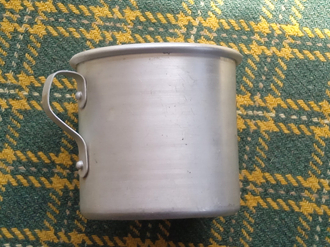 Soviet Vintage Mug, Aluminum Mug, Camping Mug, Military Soldiers Cup ...