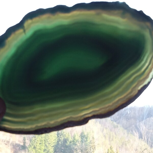 Green Agate Slice - Etsy