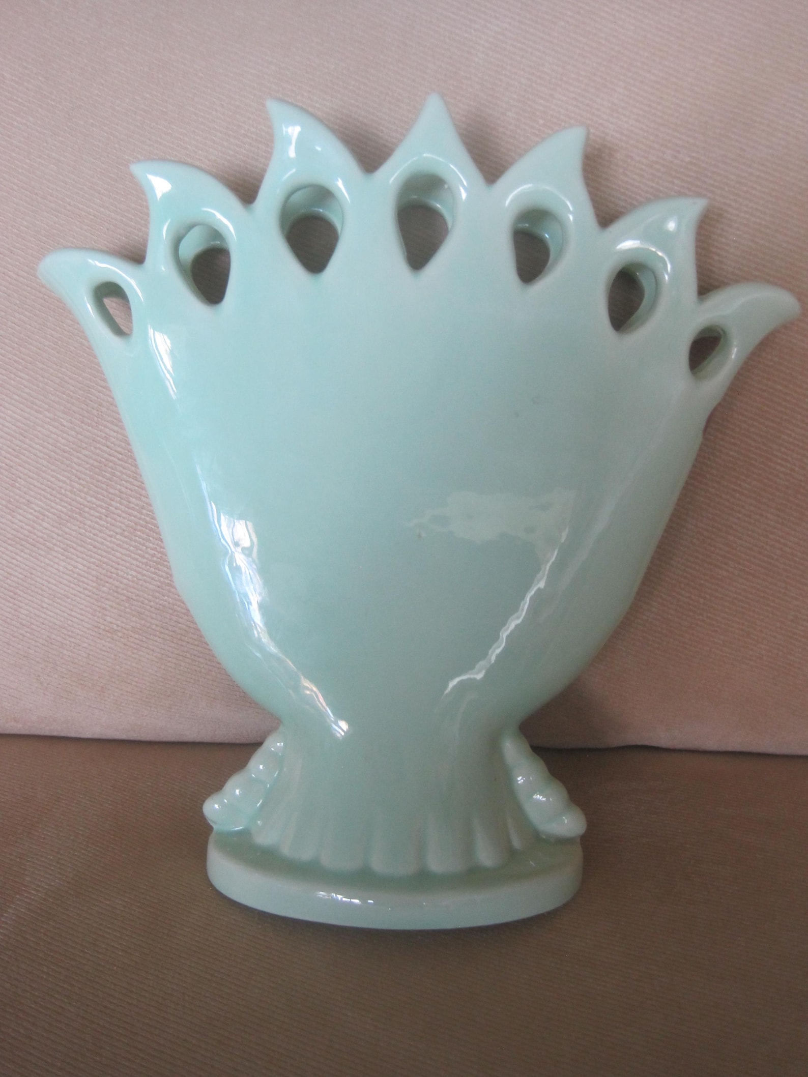 Royal Haeger R453 Peacock Vase 10 1/4 " USA Green Blue Brown ...