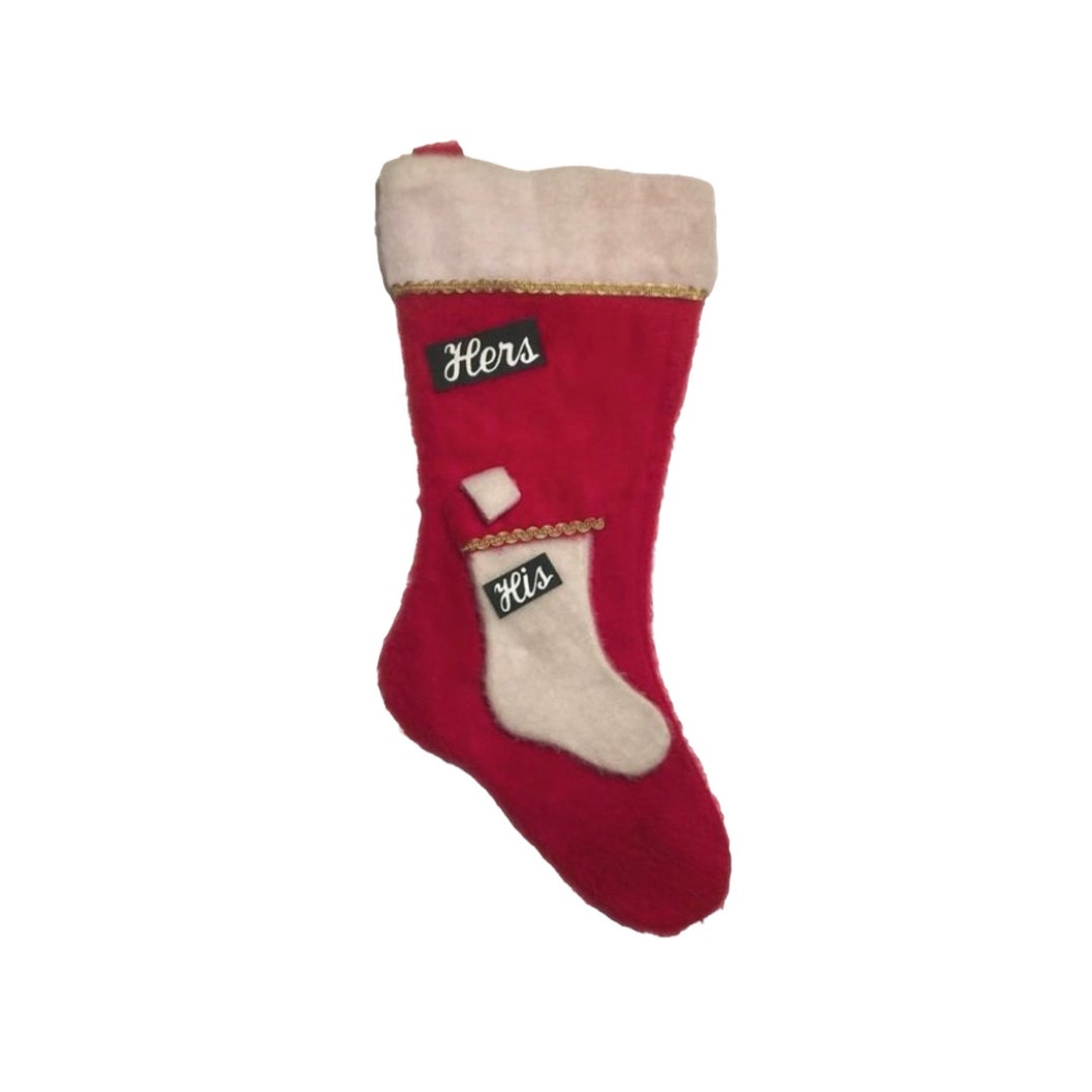 Vintage Gag his and Hers Felt Christmas Stocking - Etsy