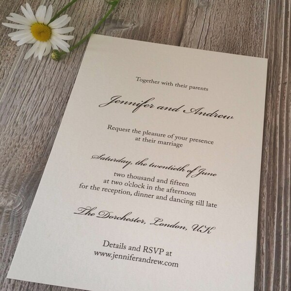 Raised Print Wedding Invitations - Etsy