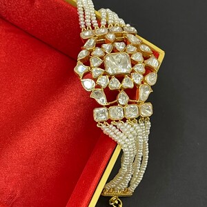 Silver Moissanite Polki Bracelet,moissanite Polki Bracelets,indian Traditional Bracelets ...