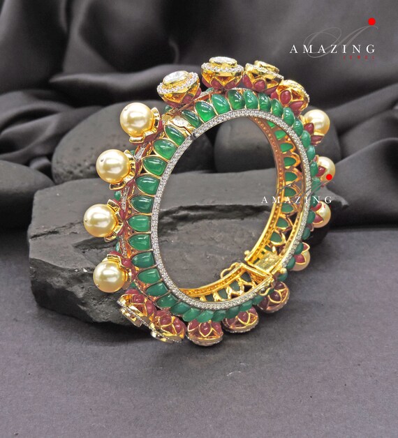 Gold chip bangles store