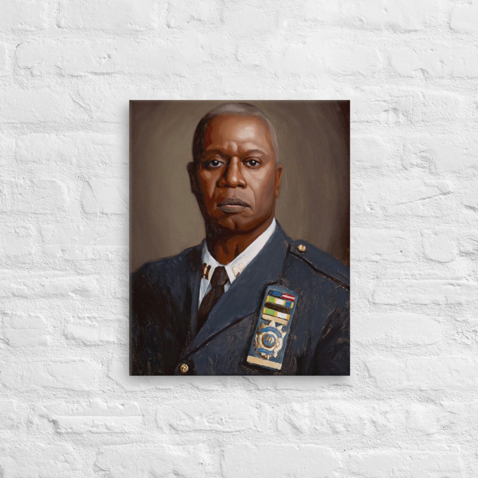 Brooklyn Nine-nine Captain Holt Portrait as Painted by Terry - Etsy