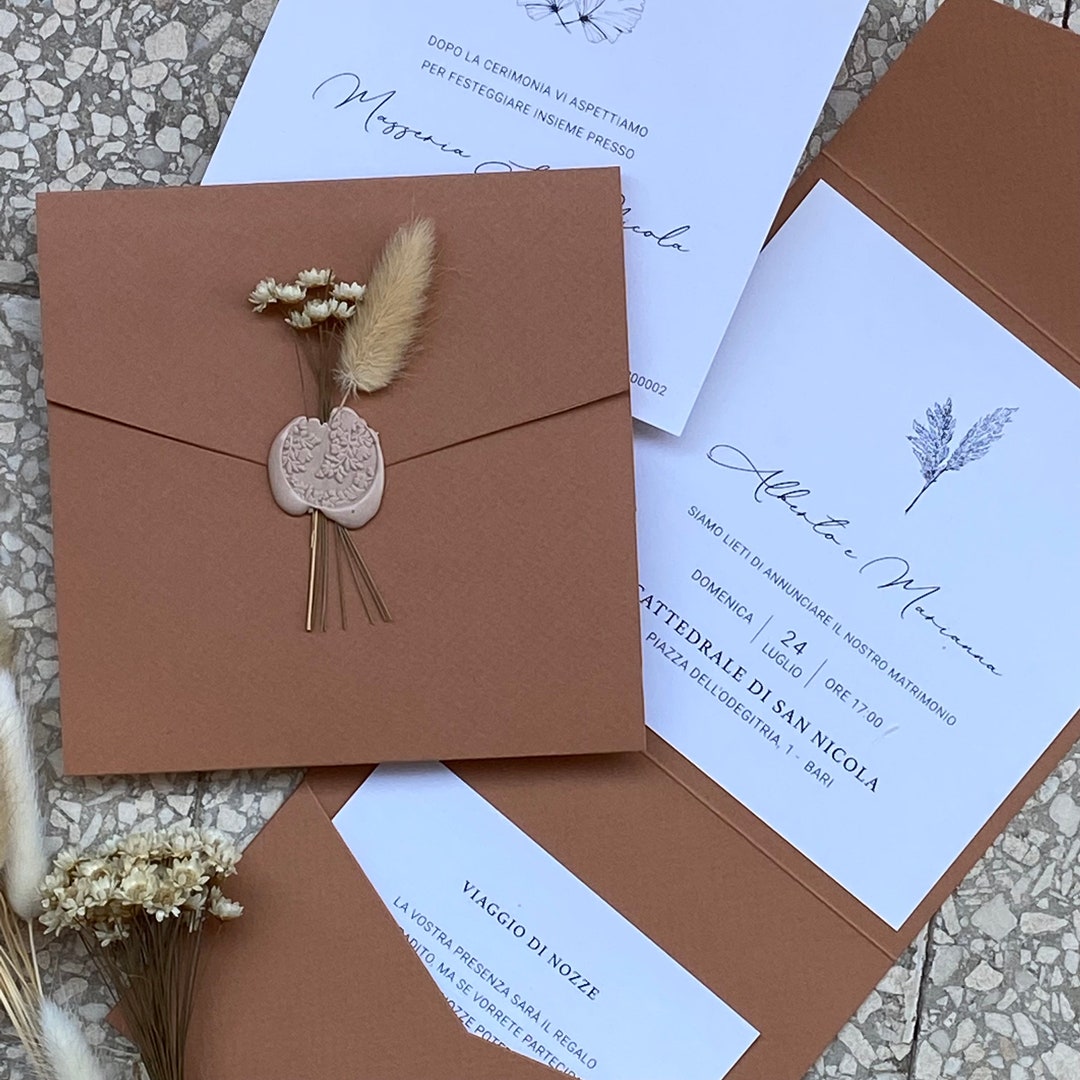 4.30 Each Square Pocket Fold Invitation 50 Pieces - Etsy