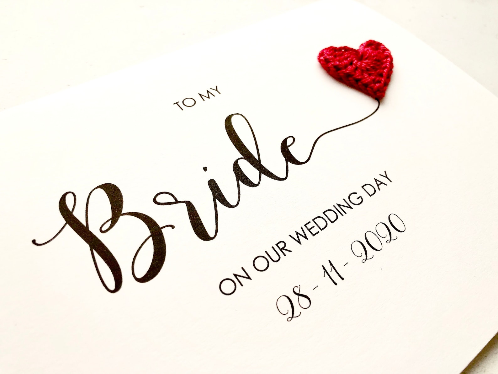 To my bride on our wedding day card | Etsy