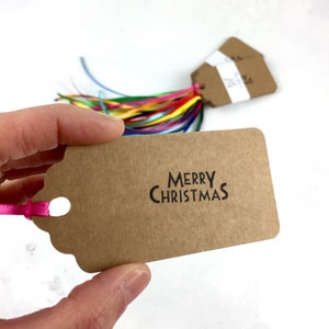 Christmas Rainbow Gift Tags - 10 X Kraft Gift Tags - Etsy UK