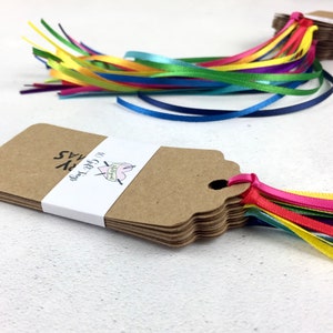 Christmas Rainbow Gift Tags - 10 X Kraft Gift Tags - Etsy UK