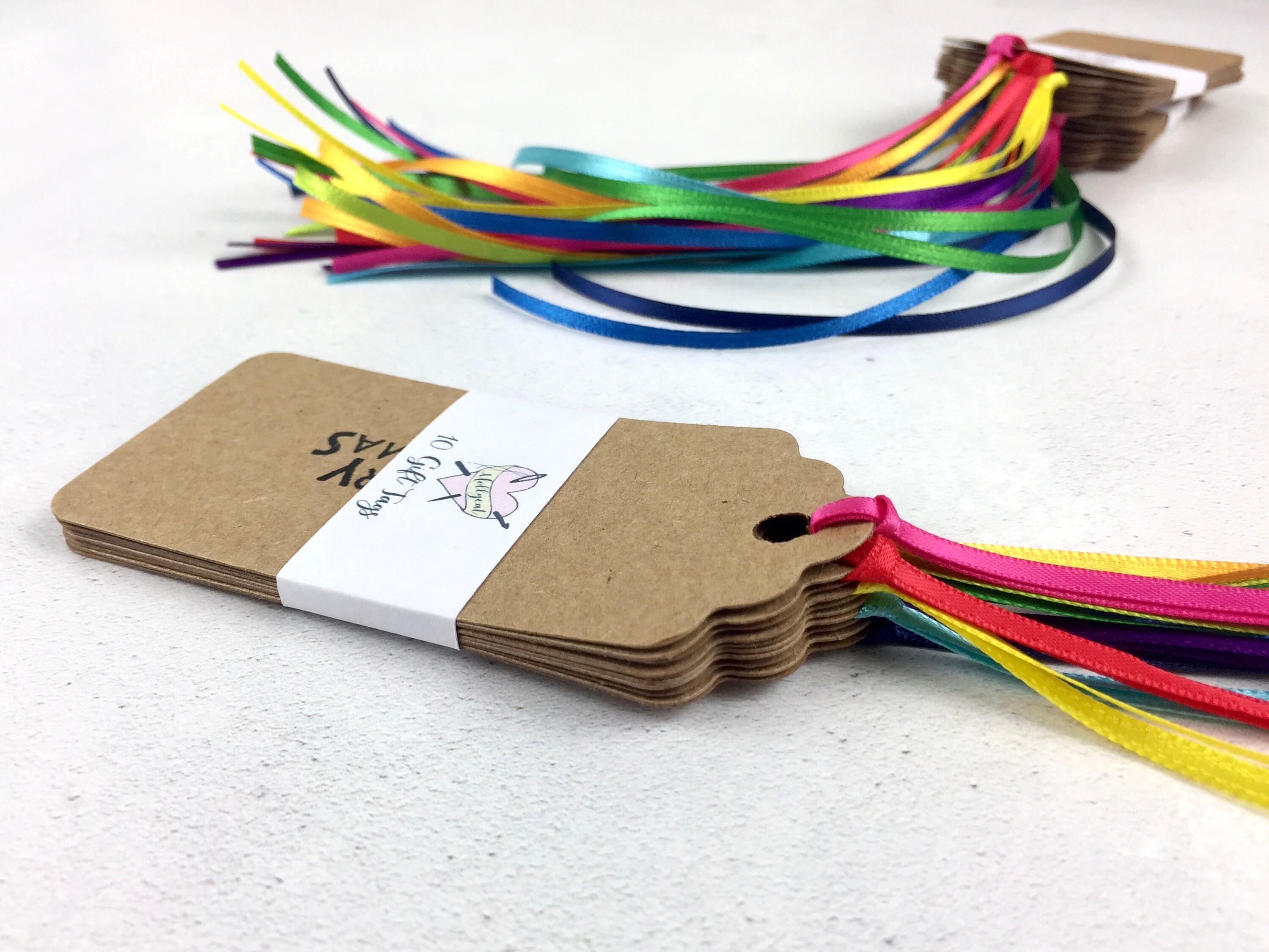 Christmas Rainbow Gift Tags 10 X Kraft Gift Tags - Etsy UK