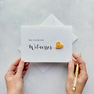 Will You Be Our Witnesses Card - Can Be Personalised - Etsy UK