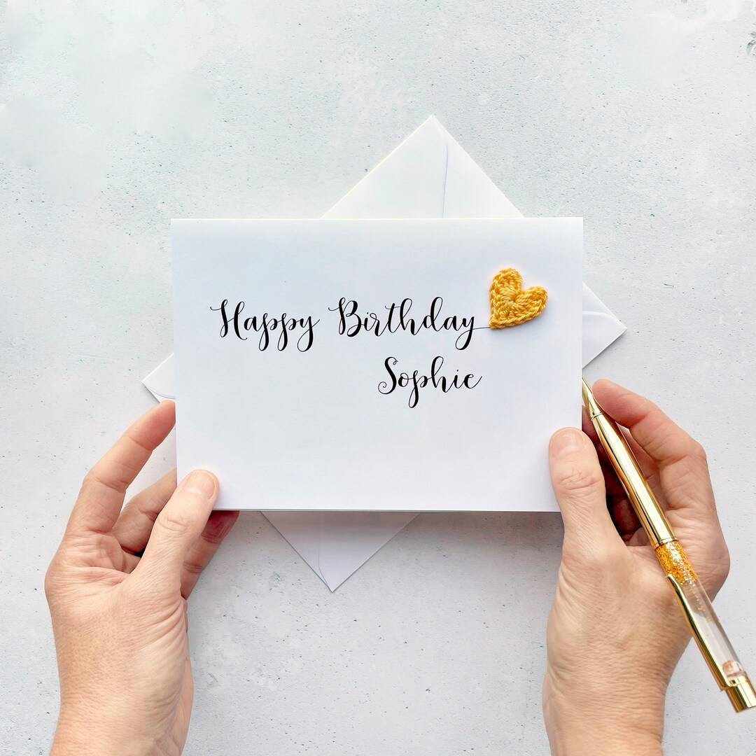 Simple Happy Birthday Card Can Be Personalised - Etsy