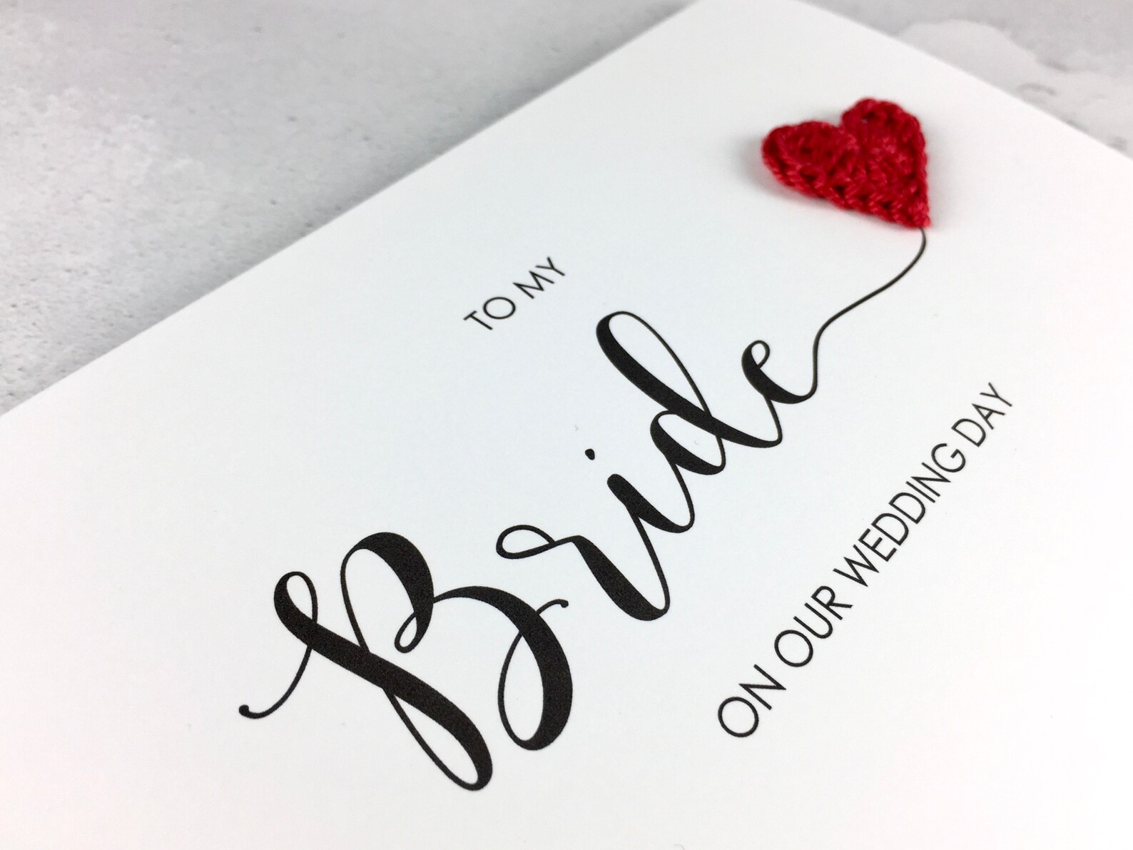 To my bride on our wedding day card | Etsy