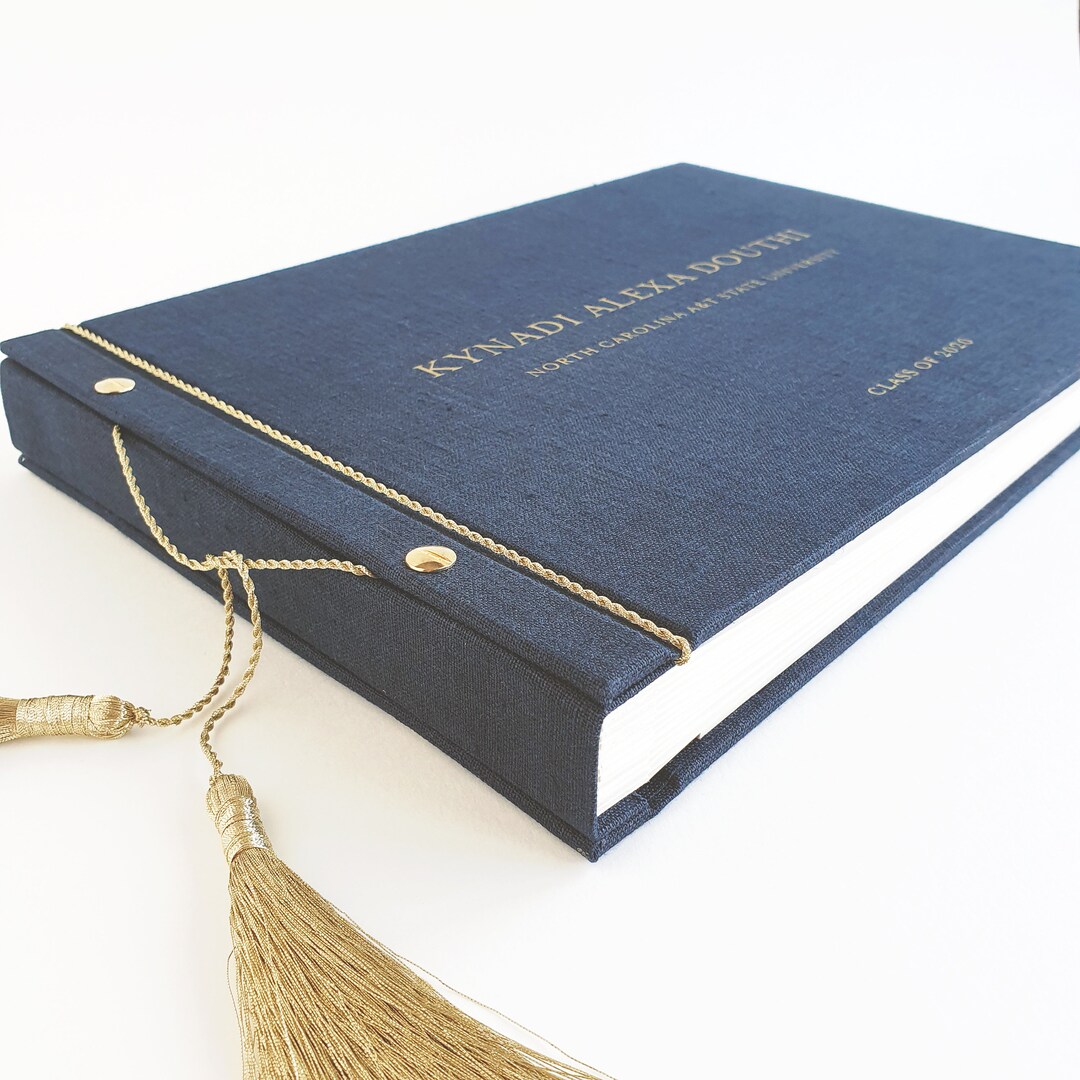 Graduation Guest Book, Graduation Navy Guestbook, Graduation Guest Sign ...