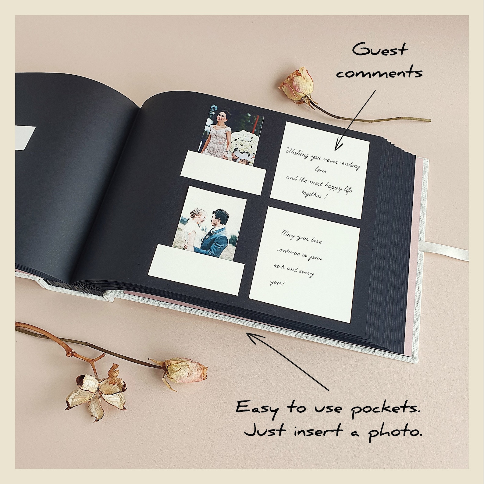 Instax Mini Guestbook Wedding Guest Book Dusty Rose Guest - Etsy