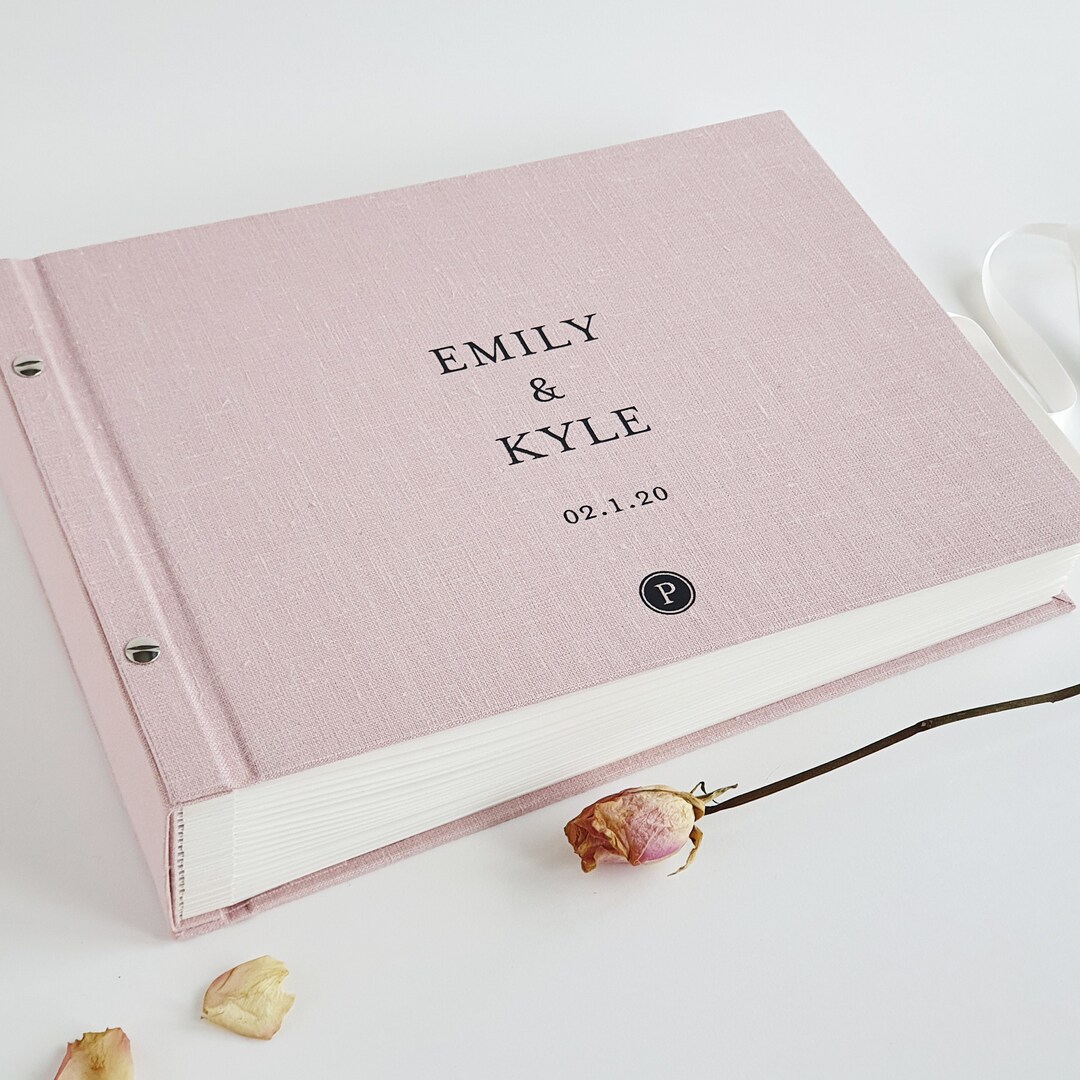 Instax Mini Guestbook, Wedding Guest Book, Dusty Rose Guest Album, Guest Photo Album ...