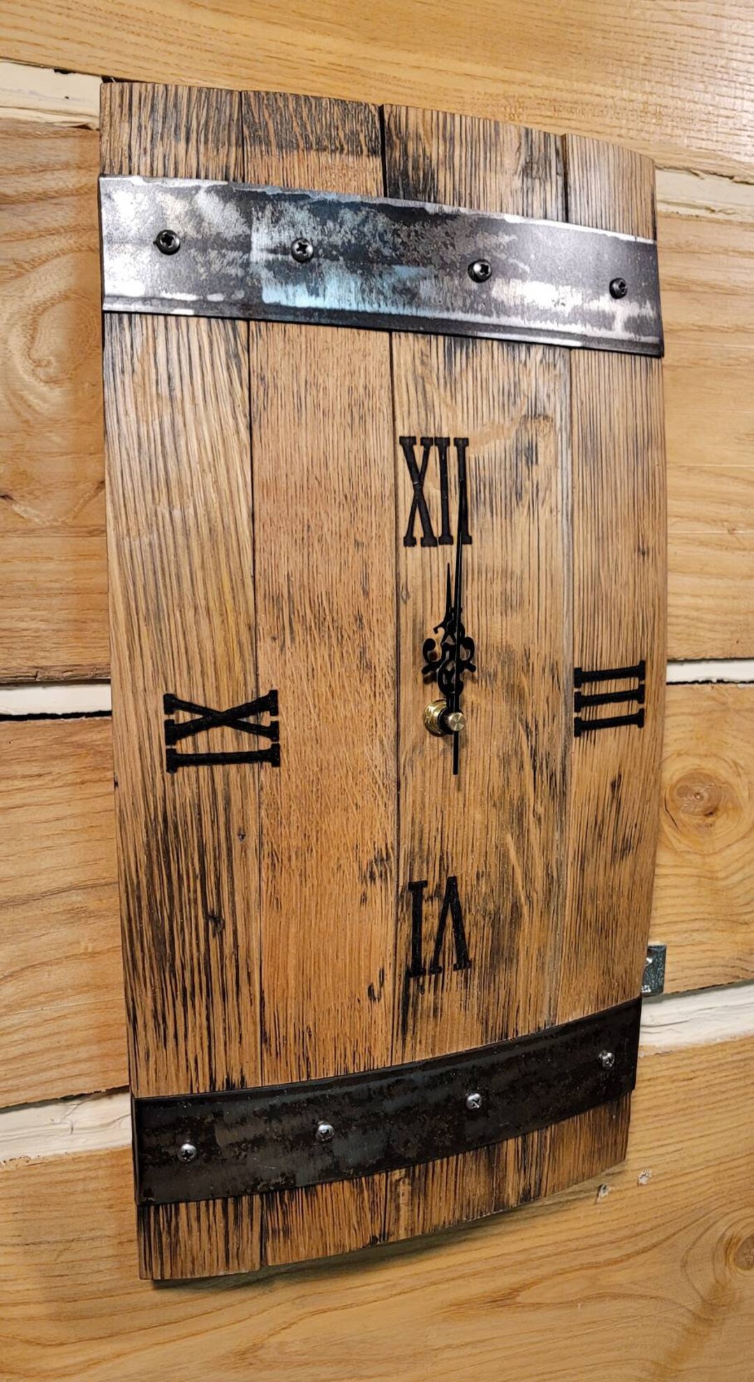 Bourbon Barrel Clock, Whiskey Barrel Clock, Barrel Stave Clock - Etsy