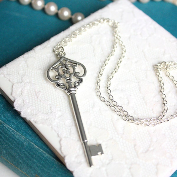 Long Key Necklace - Etsy
