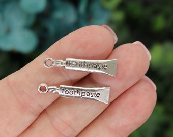 BULK 50 Toothpaste 3D Silver Tone Charms SC1822 - Etsy