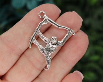 50pcs Monkey Charms Zoo Charms Antique Silver Tone 13x17mm - Etsy