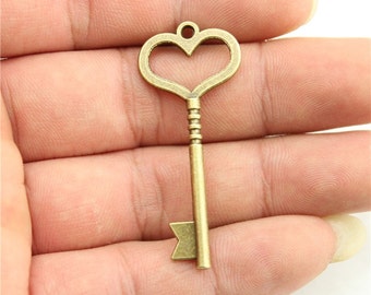 Heart skeleton key | Etsy