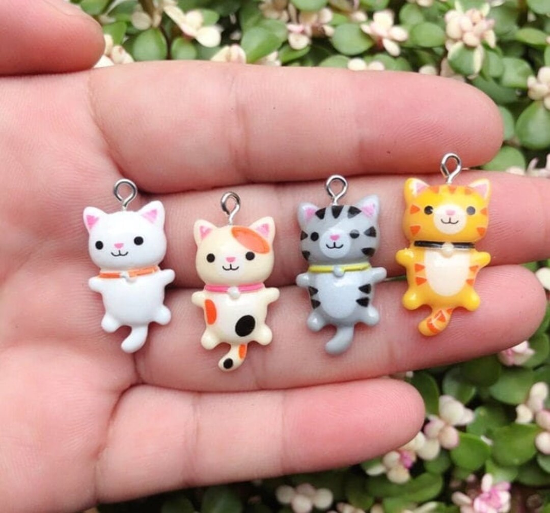 Cat Charm, Adorable Resin - Etsy