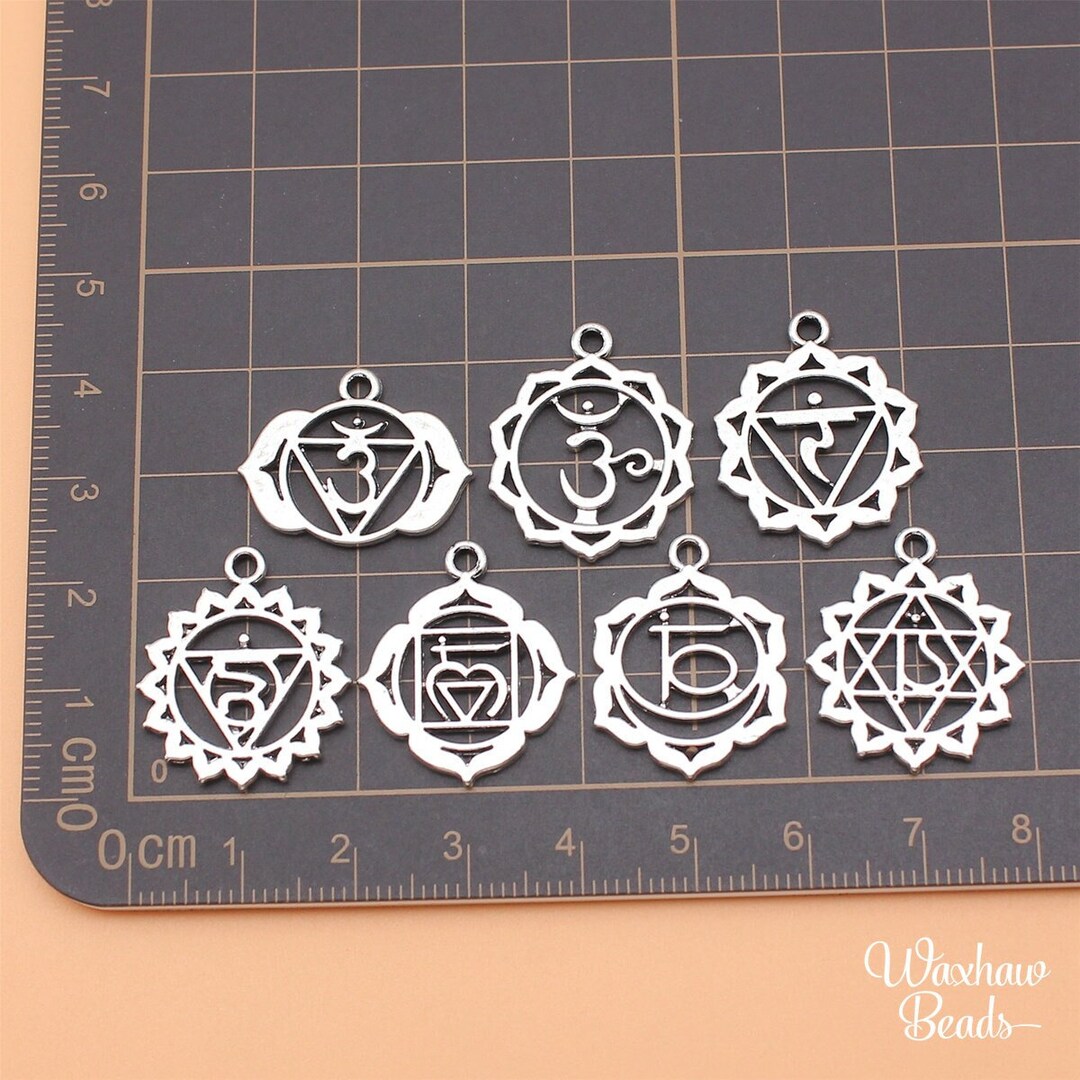 BULK 7 Silver Chakra Charms, Mixed Lot of Charms (N-249) - Etsy