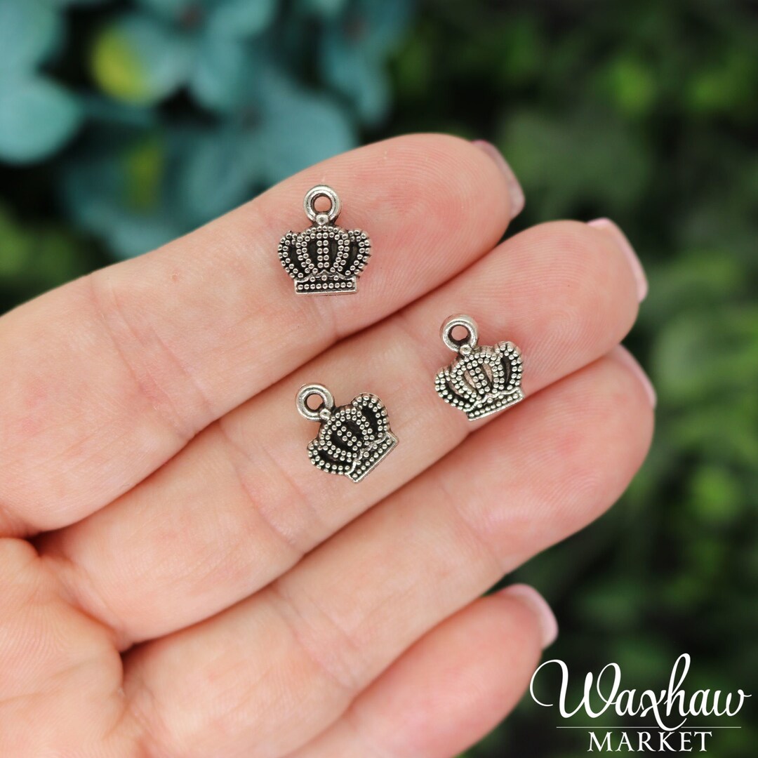 10 Silver Princess Crown Charms, Silver Tone Charms (B-56) - Etsy
