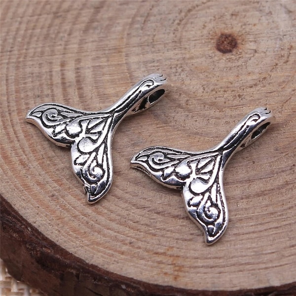 Metal Whale Tail Charms - Etsy