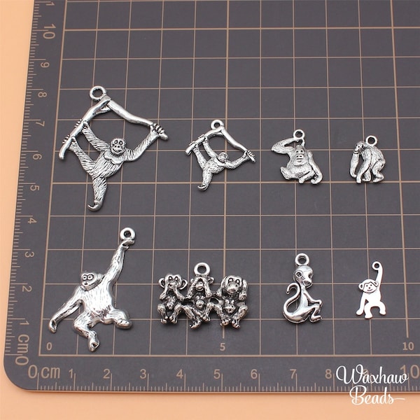 Monkey Charm - Etsy