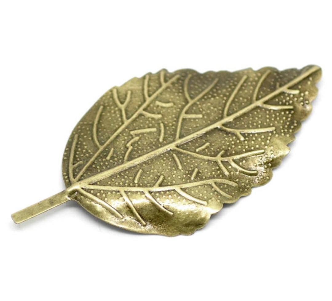 8 Filigree Leaf Charms, Antique Bronze Charms (T-85) - Etsy