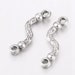 10 Silver Wave Bar Connector Charms, 23x6mm Silver Tone Charms (O-219 ...