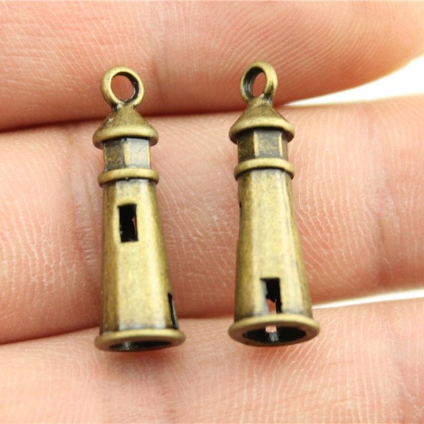 Lighthouse Charm - Etsy
