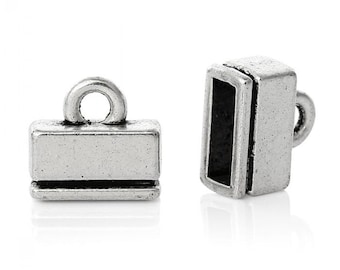 Silver Spring Cord End Connector Coil Necklace Head 3x6mm Set - Etsy