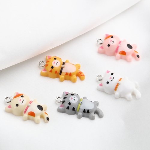 Cat Charm Adorable Resin - Etsy