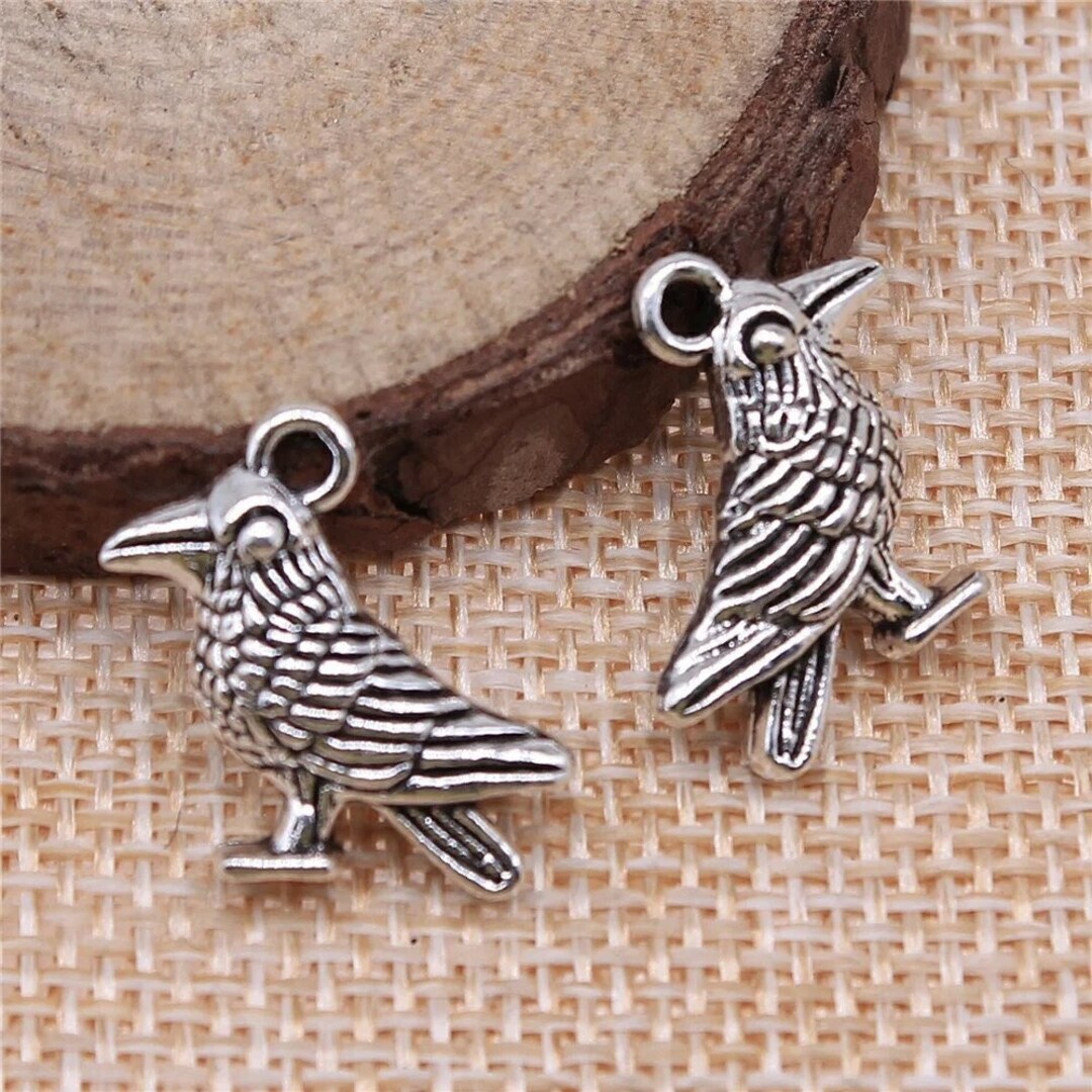 3 Silver Bird Charms, 2 Sided, 17x17mm, Silver Tone Charms (B-199) - Etsy