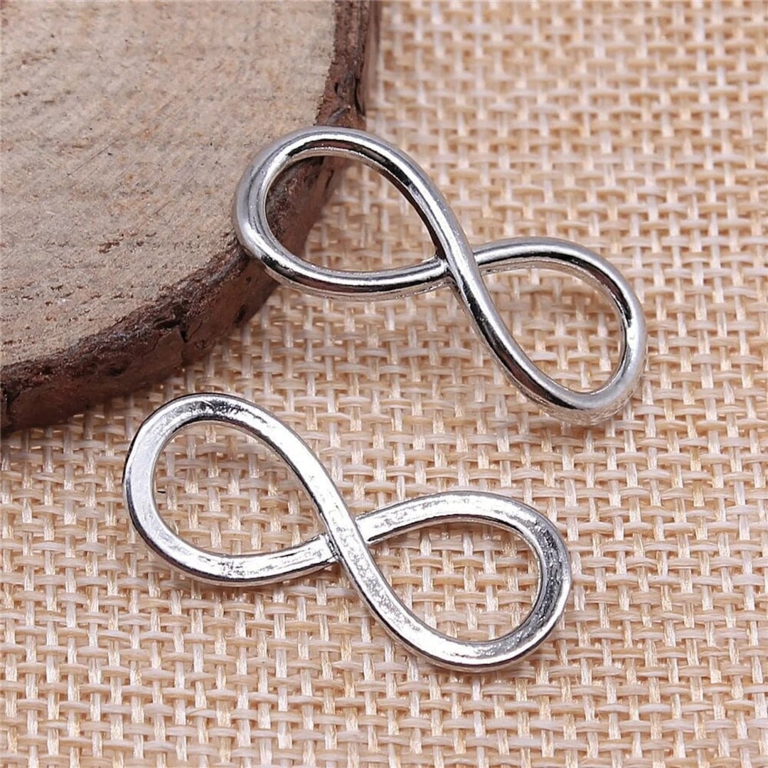 5 Silver Large Infinity Charms, 30x12mm, Silver Tone Charms (E-112) - Etsy