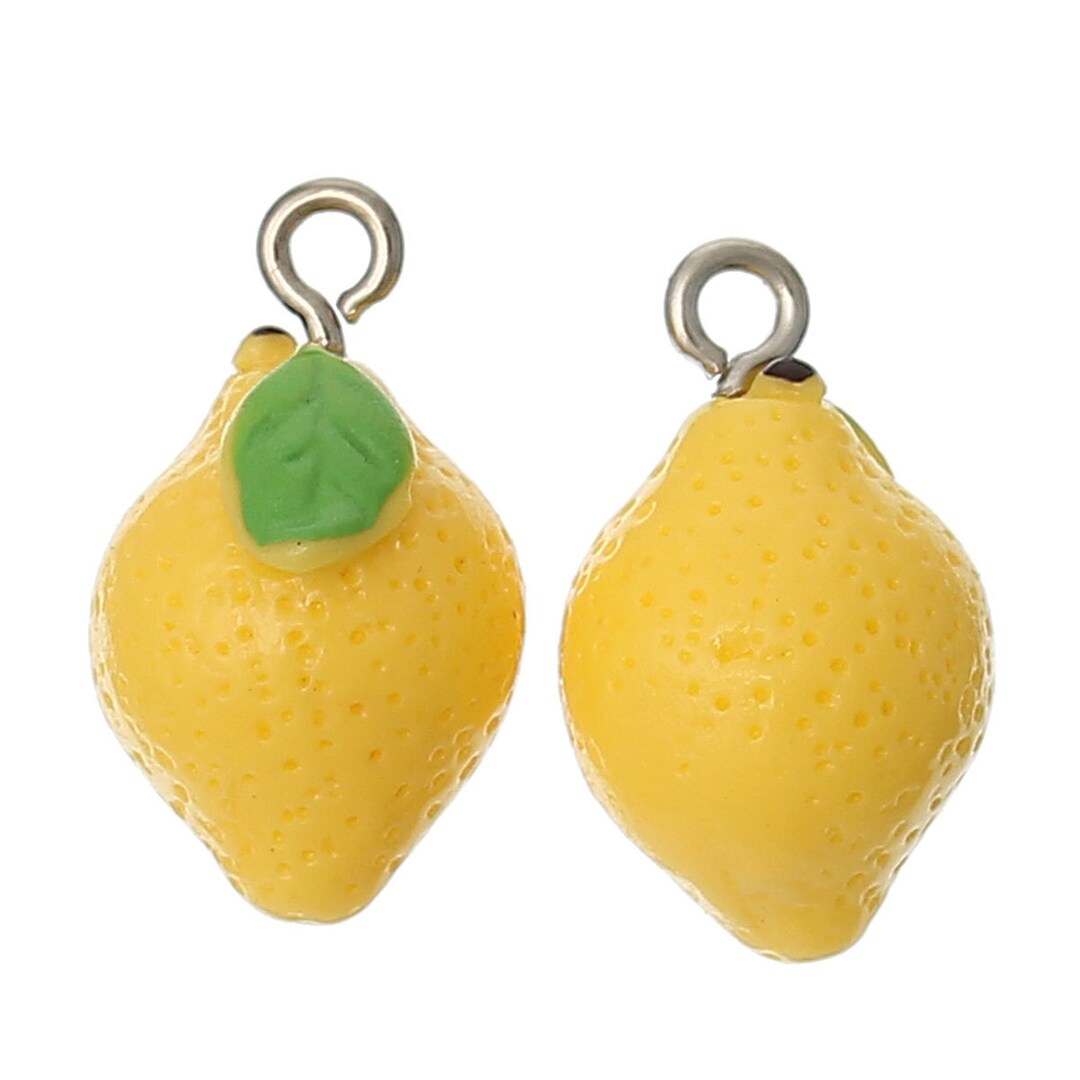 4 Lemon Charms 3D High Quality Resin J-126 - Etsy