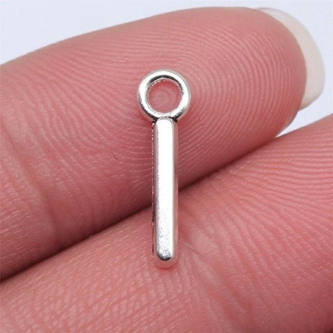 Silver Letter I Charms, Alphabet Charms, Silver Tone Charms (H-34) - Etsy