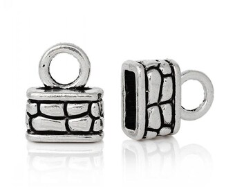 Silver Spring Cord End Connector Coil Necklace Head 3x6mm Set - Etsy