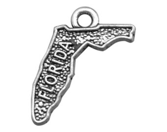 1 State of Florida Silver Tone Charm SC3954 - Etsy