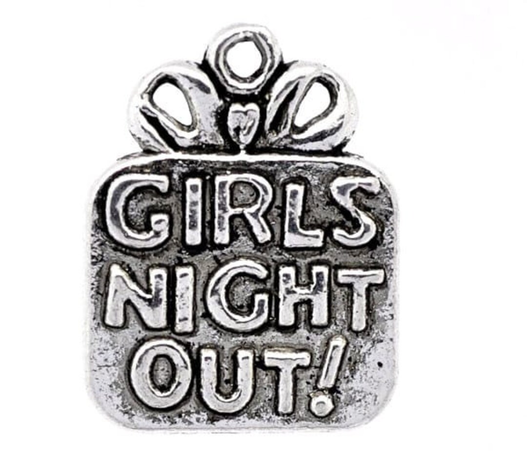 6 Girls Night Out, Silver Tone Charms (L-88) - Etsy