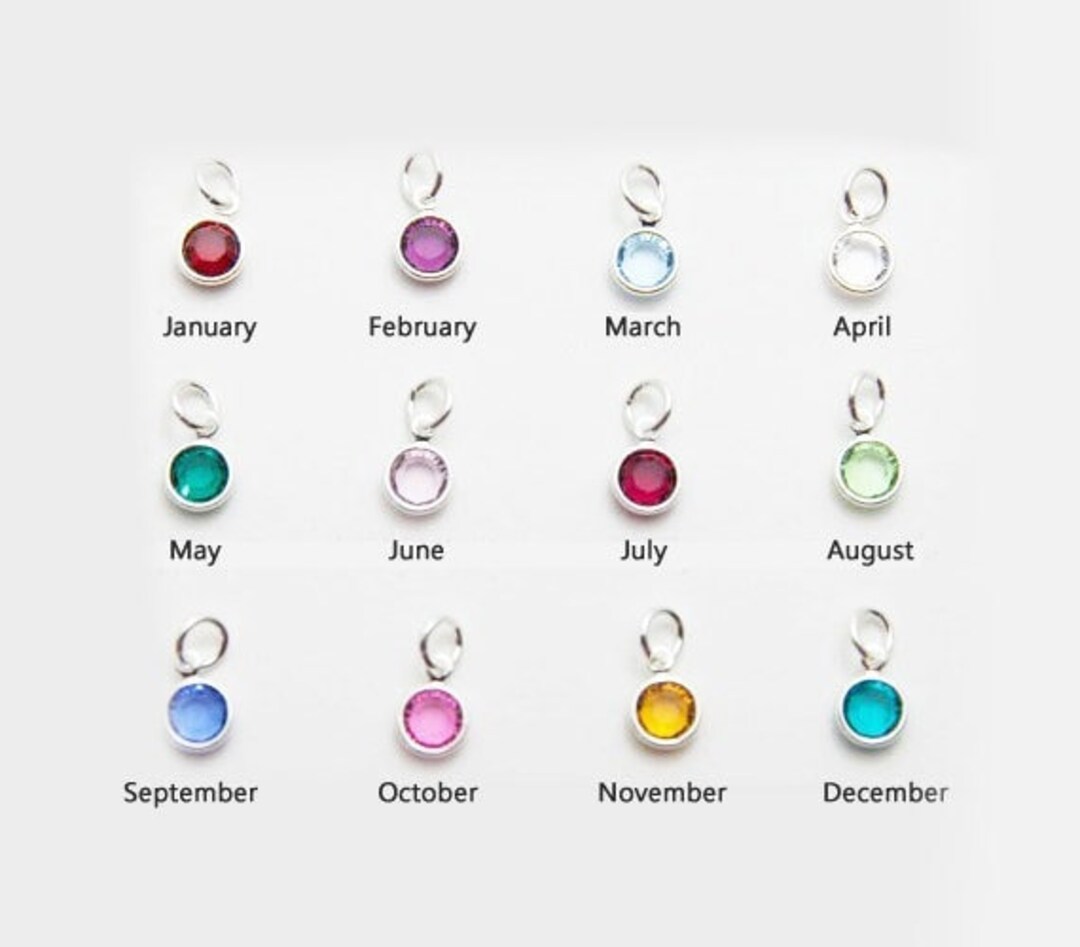 10 Crystal Birthstone Charms, Choose Your Month 6mm Drop Crystals With ...