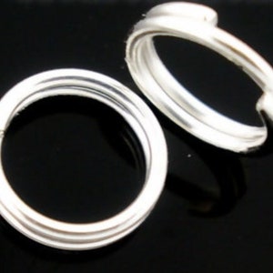BULK 300 Double Loop Split Jump Rings, 10mm High Quality Silver Plated ...