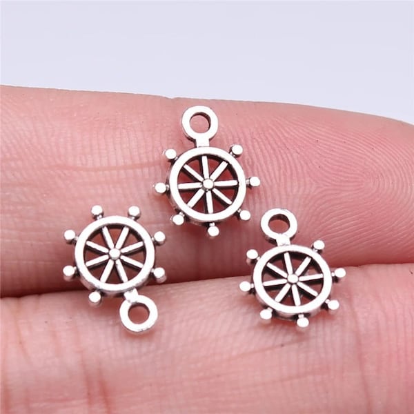 Ship Wheel Charm - Etsy
