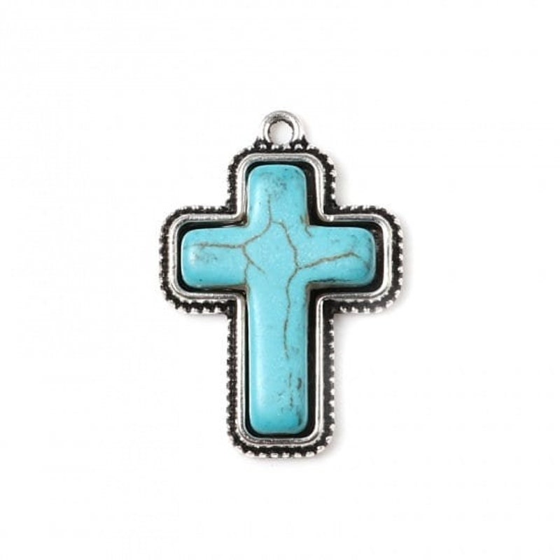 Turquoise Cross - Etsy