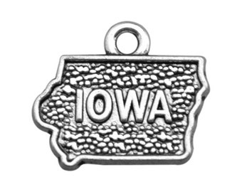 Iowa IA Mini Wood Charms State Cutout Jewelry and Craft - Etsy