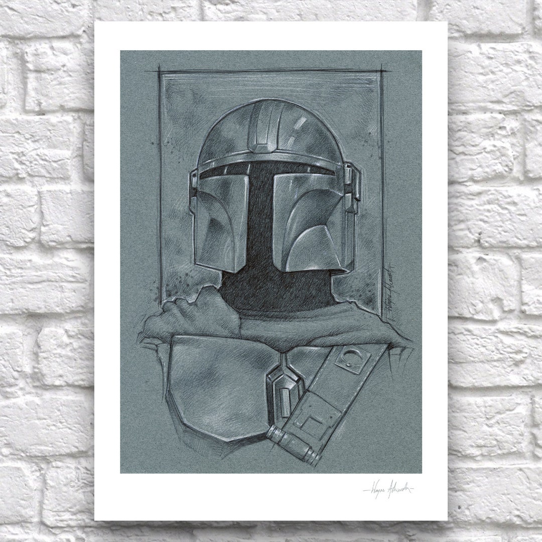 Mandalorian Signed A4 Print - Etsy